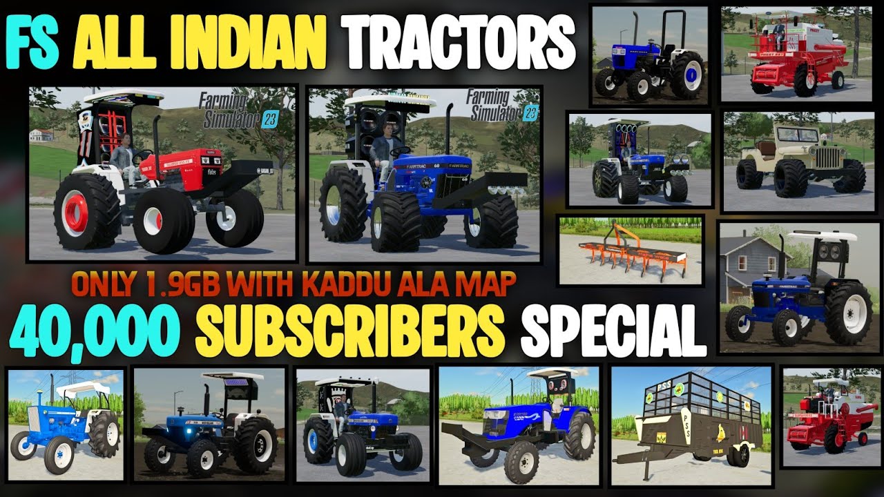 40,000 SUBSCRIBE SPECIAL FS Indian Tractor Mod and BOOSTED My Farming ...