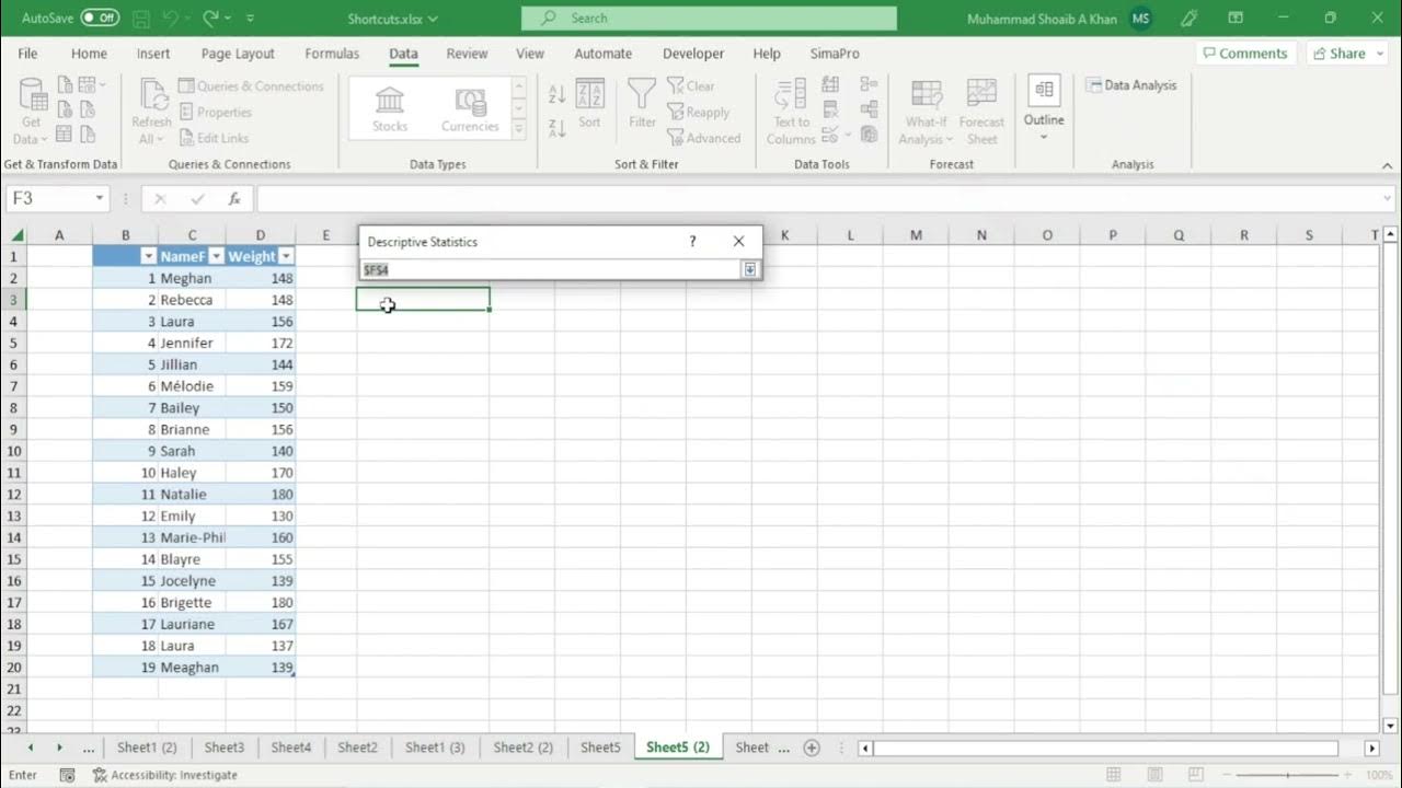 How to do Data Analysis with ToolPak in Excel | Descriptive Statistics - YouTube