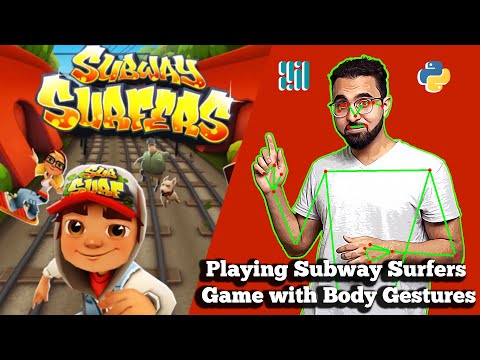 Playing Subway Surfers Game with Body Gestures using Pose Detection | Mediapipe | OpenCV | Python