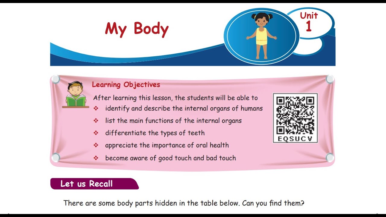 MY BODY Part 1 2 UNIT 1 TERM 1 SCIENCE 4TH MY BODY Part 1 2 UNIT 1 TERM 1 SCIENCE 4TH