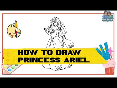 Step-by-Step Tutorial: How to Draw Disney Princess Ariel from The ...