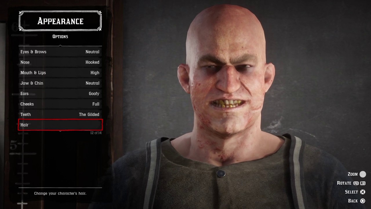 RDR2 - Head#7 Male (The Brawler) Character Creation Guide - YouTube