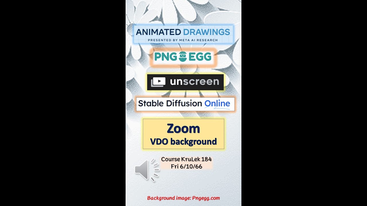 ยำรวม... Animated Drawing- Unscreen-stablediffusion-Zoom VDO Background - YouTube