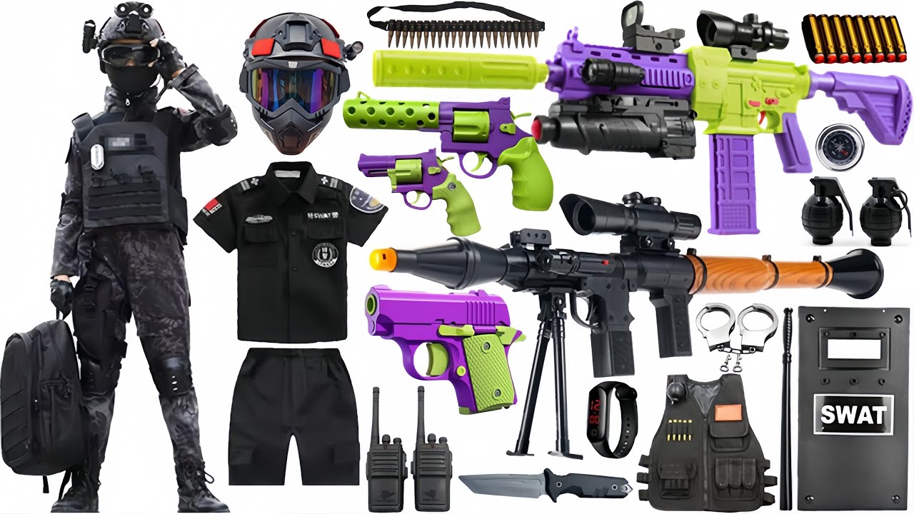 Special police weapon unboxing video, M416 rifle,RPG, gun,unboxing toy ...
