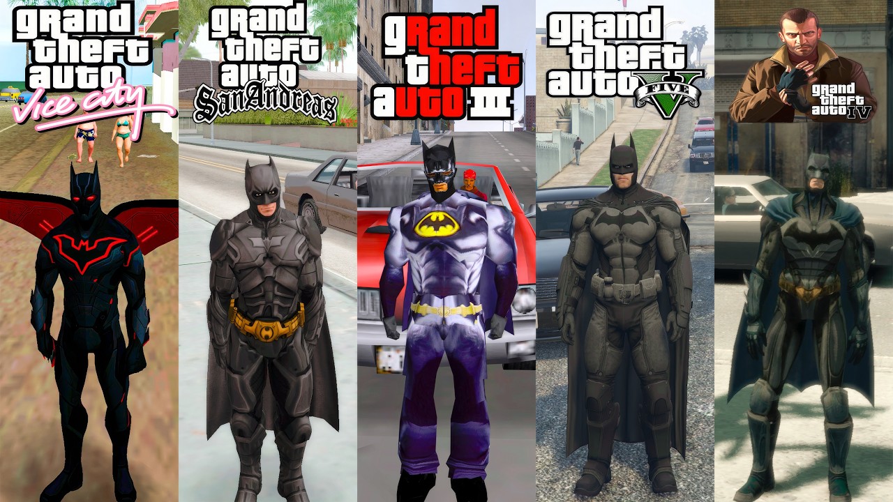 BATMAN in ALL GTA GAMES - YouTube