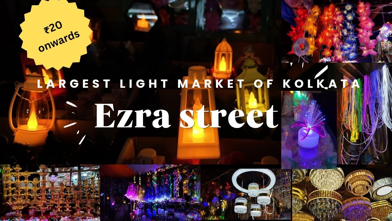 Largest Light Market of Kolkata EZRA STREET Diwali light from ₹20 # ...