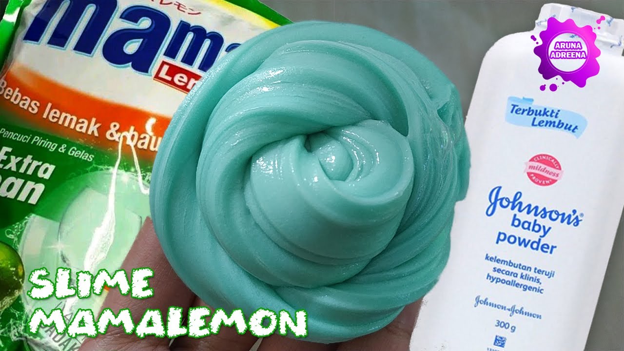 Cara Membuat Slime Dari Mamalemon Dan Bedak - YouTube