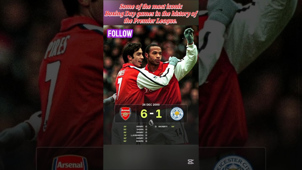 Some of the most iconic Boxing Day games in the history of the Premier ...