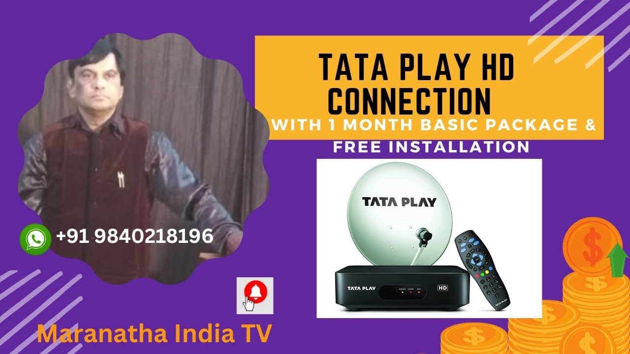 TATA Play HD New Connection | Tata Sky Full Installation #Maranatha ...