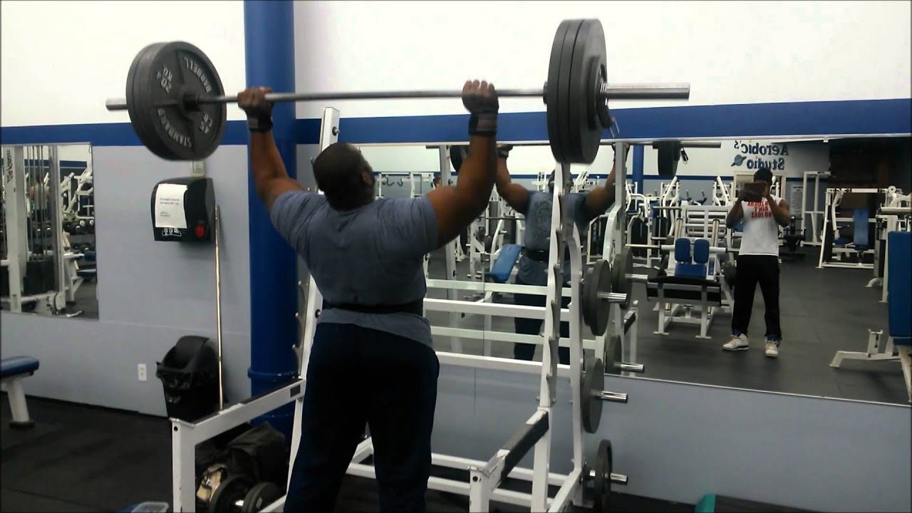 IRON Biby 335 pounds shoulder press, 135 pounds dumbell press and CURL ...