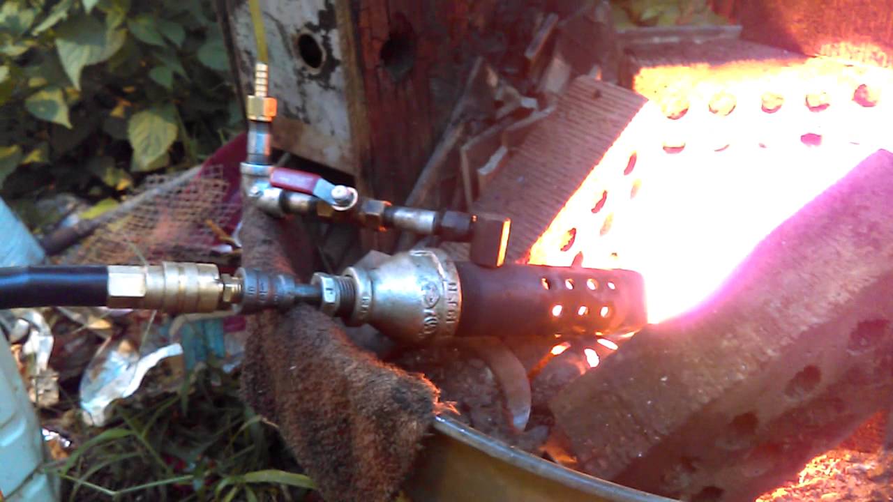 Waste Oil Atomizer burn - YouTube