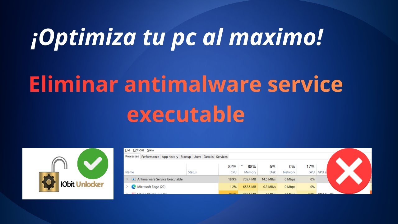 Eliminar el antimalware service executable - YouTube