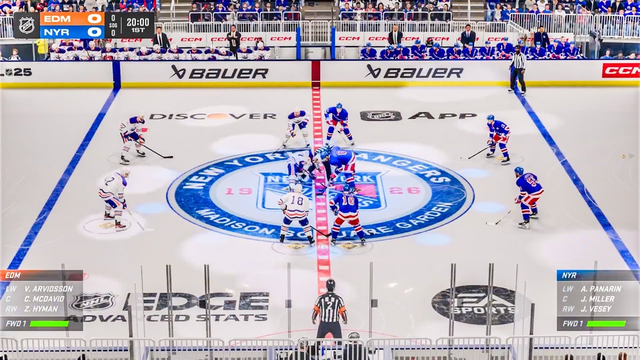 New York Rangers vs Edmonton Oilers 3/16/2025 NHL 25 Gameplay - YouTube