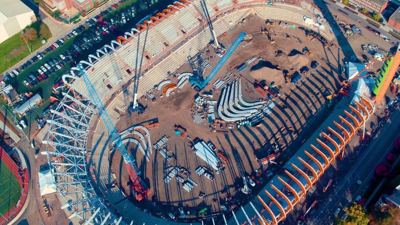 UO Hayward Field: Construction October 2019 - YouTube