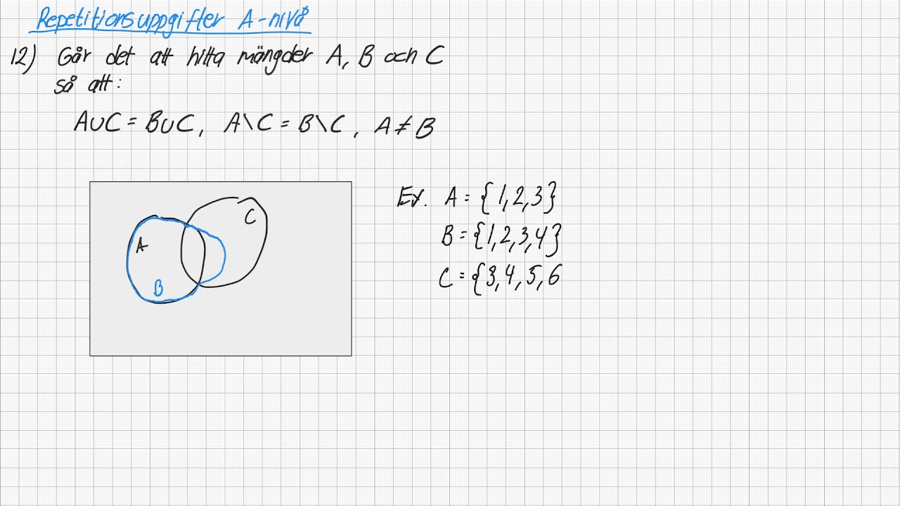 Diskret matematik 1 - Repetition A-nivå - YouTube