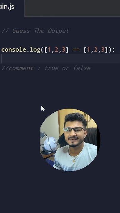 Guess the Output: JavaScript Array Comparison #javascript #js #nodejs - YouTube