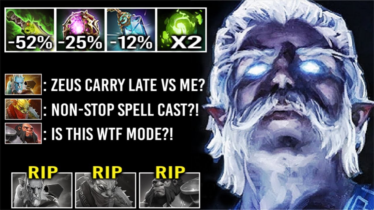 SUPER CARRY ZEUS vs PL Late Game Crazy OC + Prism Non-Stop Spell Cast ...