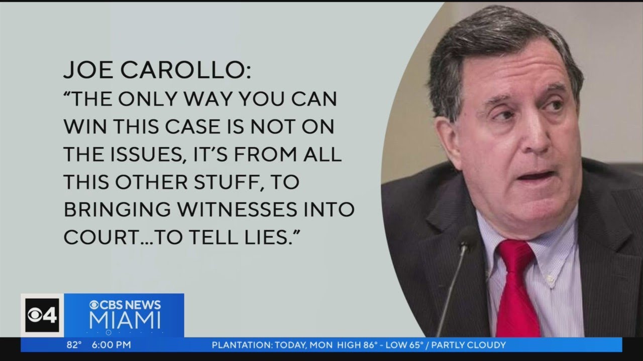 Miami Commissioner Joe Carollo clashes with attorney in court - YouTube