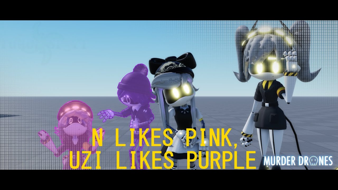 N likes pink, Uzi likes purple || MEME || roblox/murder drones ...
