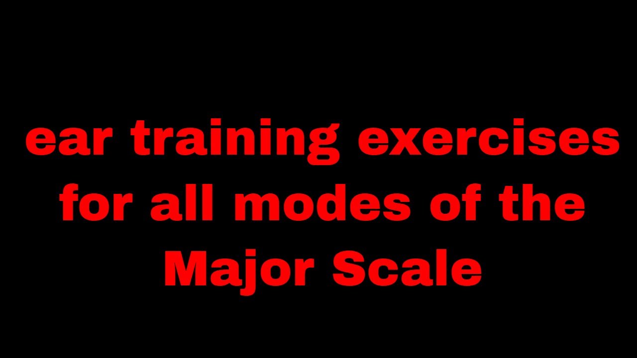 major and minor scales ear training - YouTube