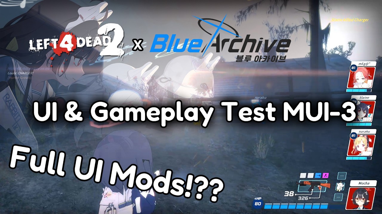 Blue Archive UI MUI-3 for L4D2 UI & Gameplay Test!! - YouTube