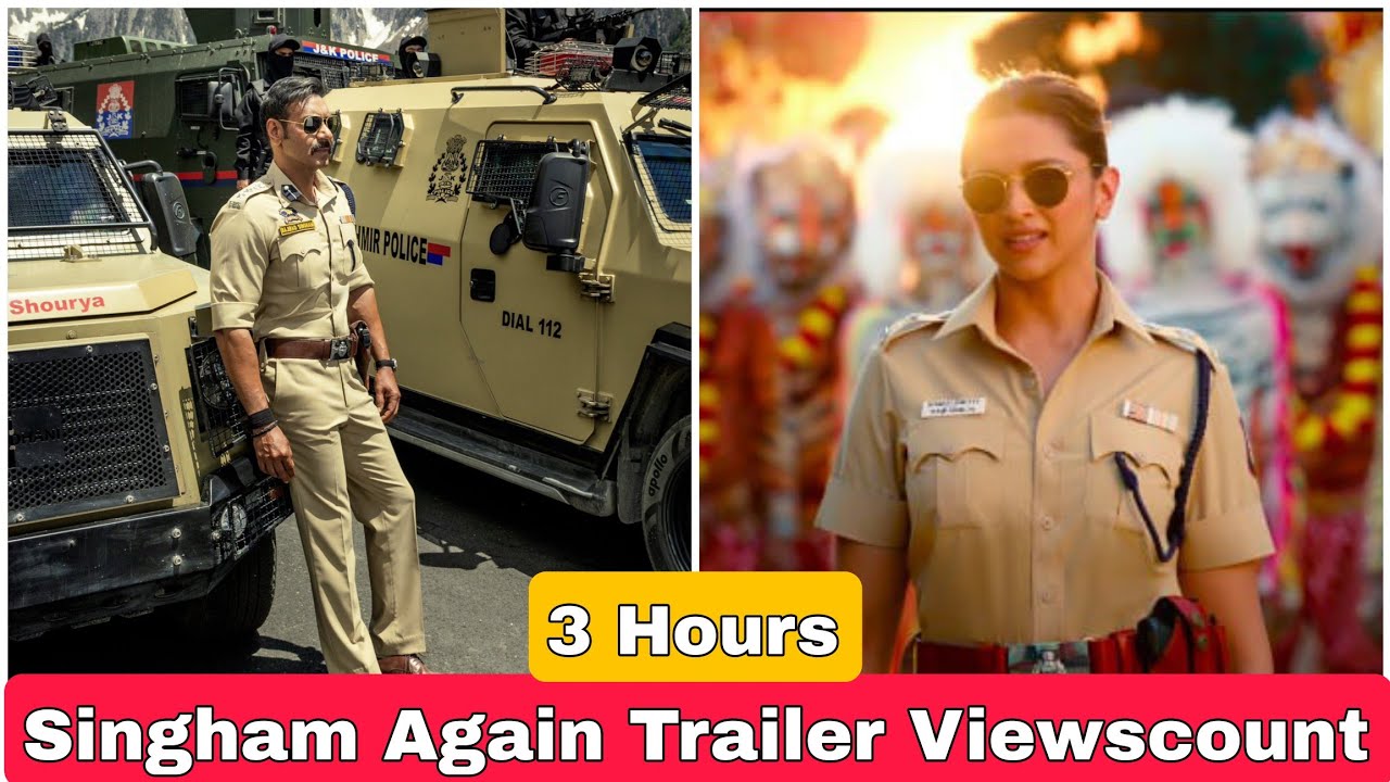 Singham Again Trailer Record Breaking Viewscount In 3 Hours - YouTube