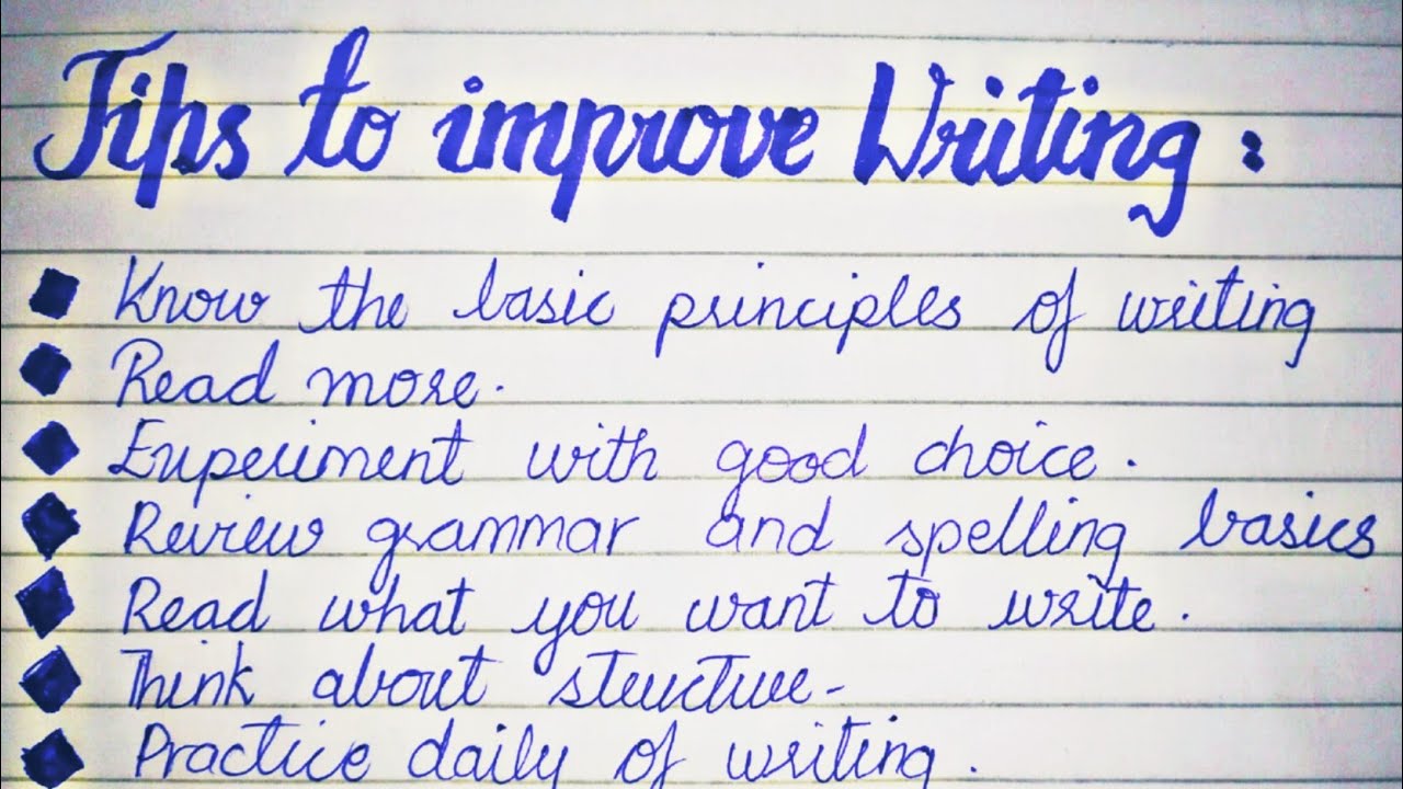 Tips To improve Writing Skills || How to Improve Handwriting Skills ...
