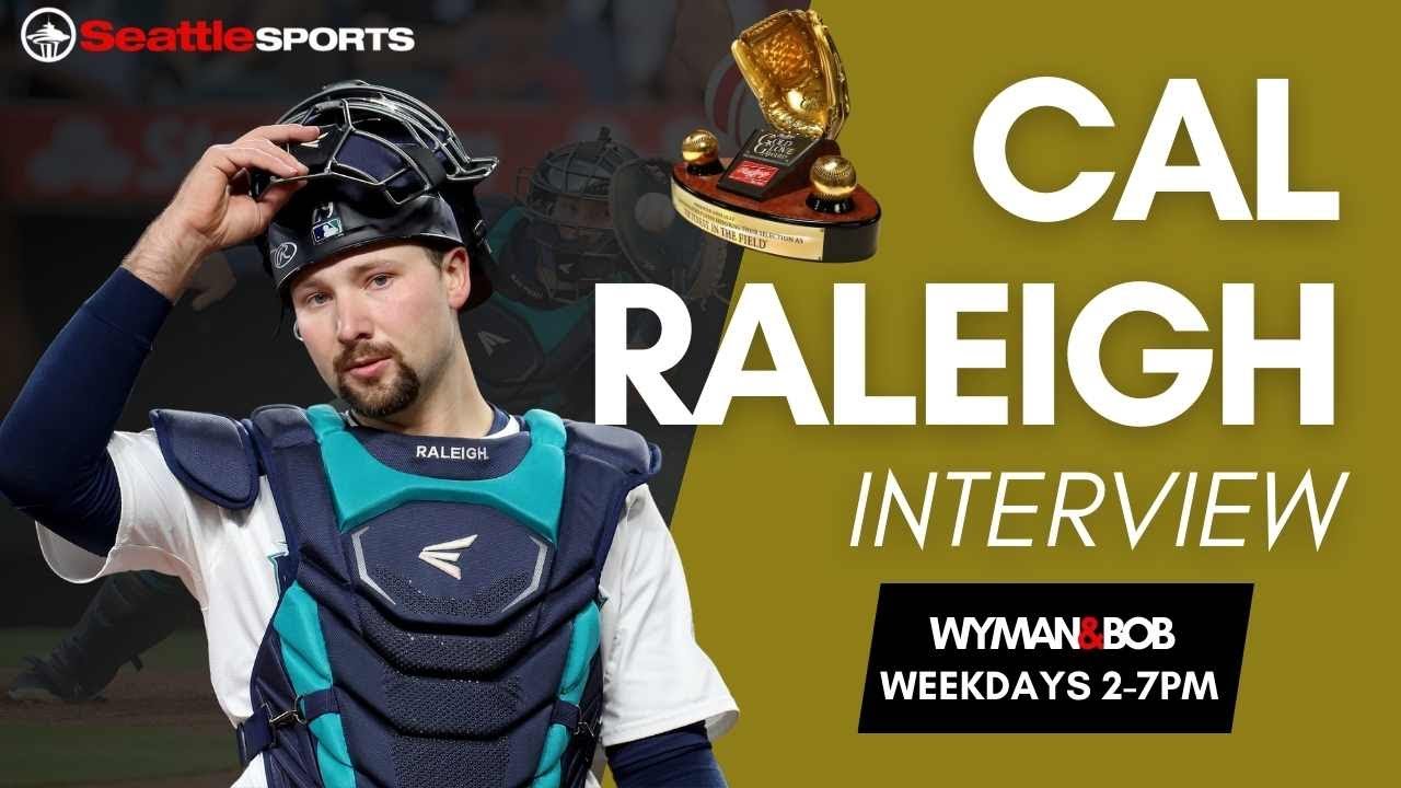 Cal Raleigh reacts to winning the FIRST Gold Glove for a #Mariners ...