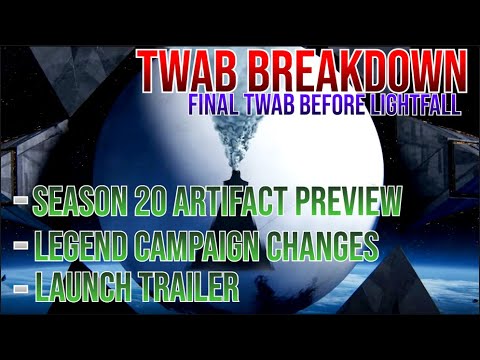 Destiny 2: Final TWAB Before Lightfall, Season 20 Artifact, Legendary ...