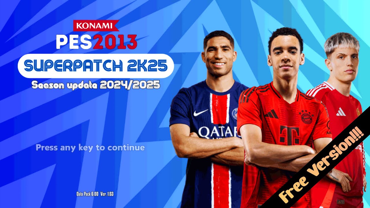 PES 2013 SUPERPATCH 2K25 Season Update 24/25 - Free Version!!! - YouTube