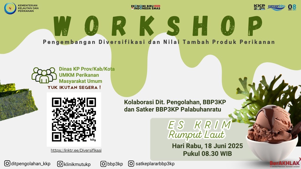 Es Krim Rumput Laut | Workshop Pengembangan Diversifikasi & Nilai ...
