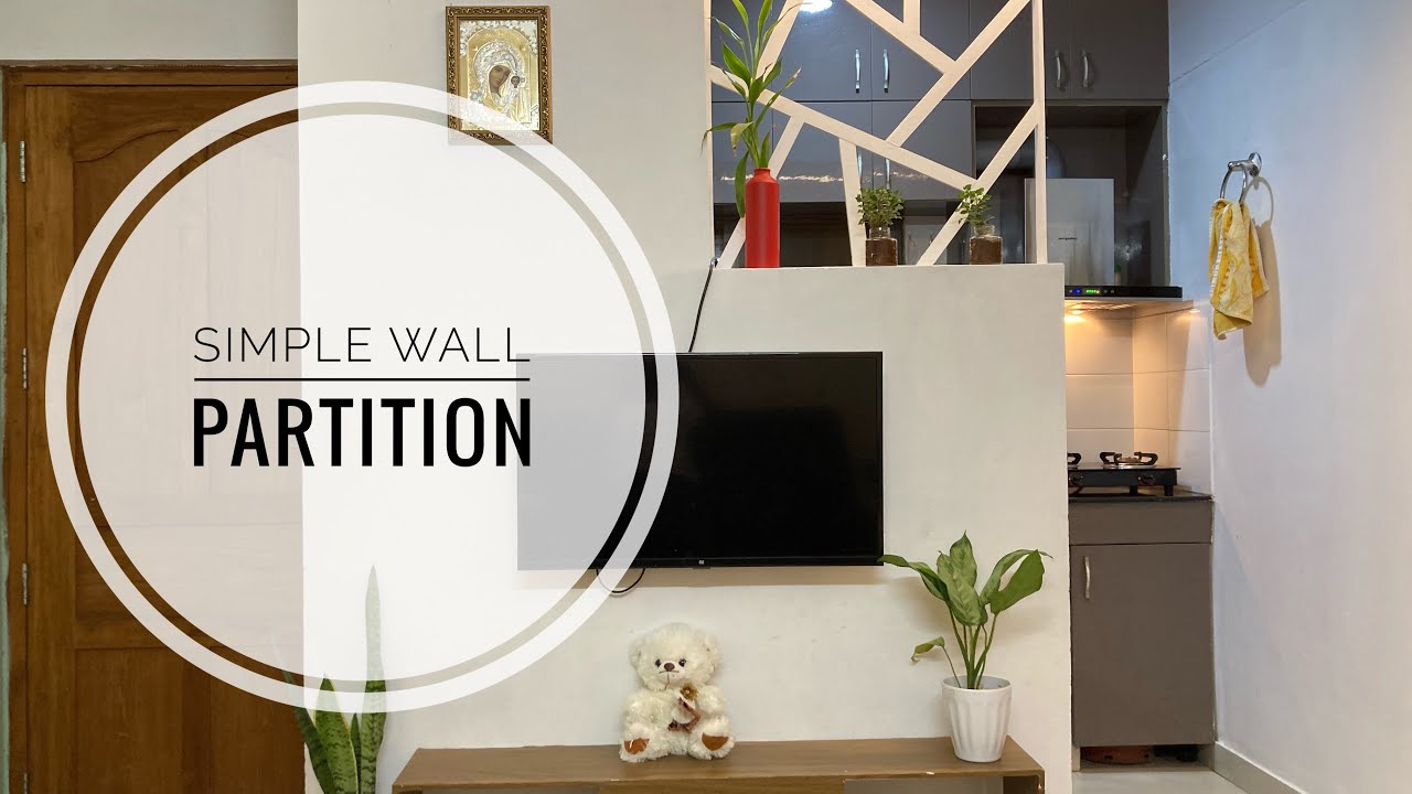 Simple partition wall interior design idea. #diy partition wall - YouTube