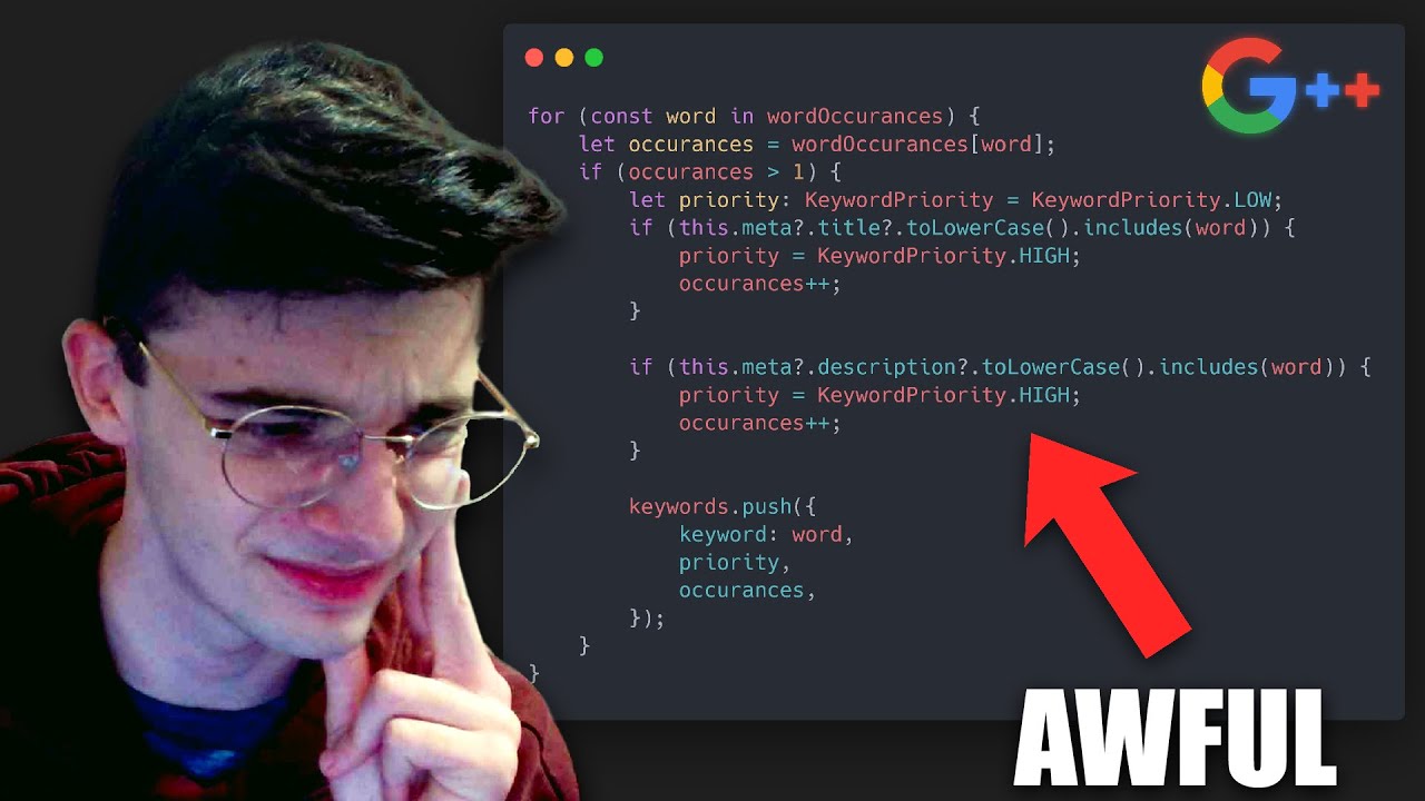 Turning My AWFUL Code Into Professional Code - YouTube