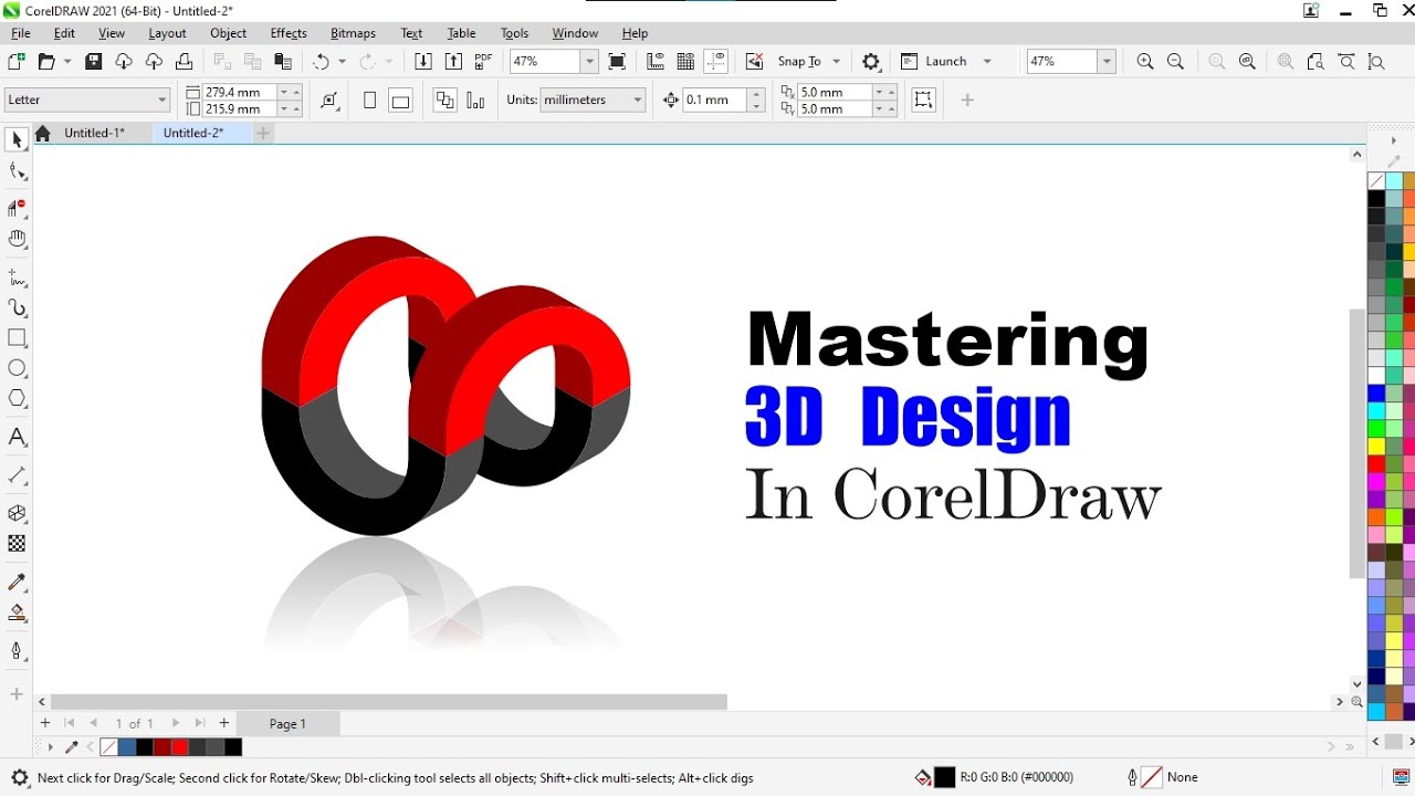 Mastering 3D design in CorelDraw | CorelDraw Full video tutorial ...