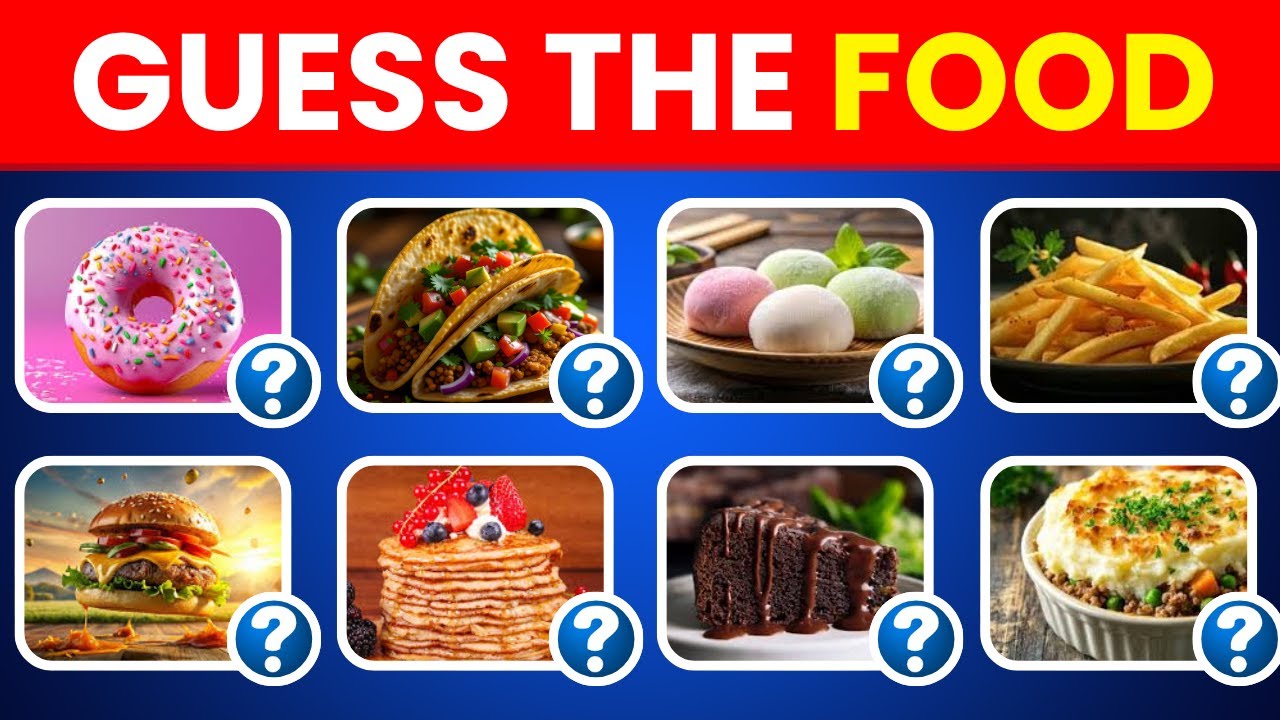 Guess The Food | 50 Food - YouTube