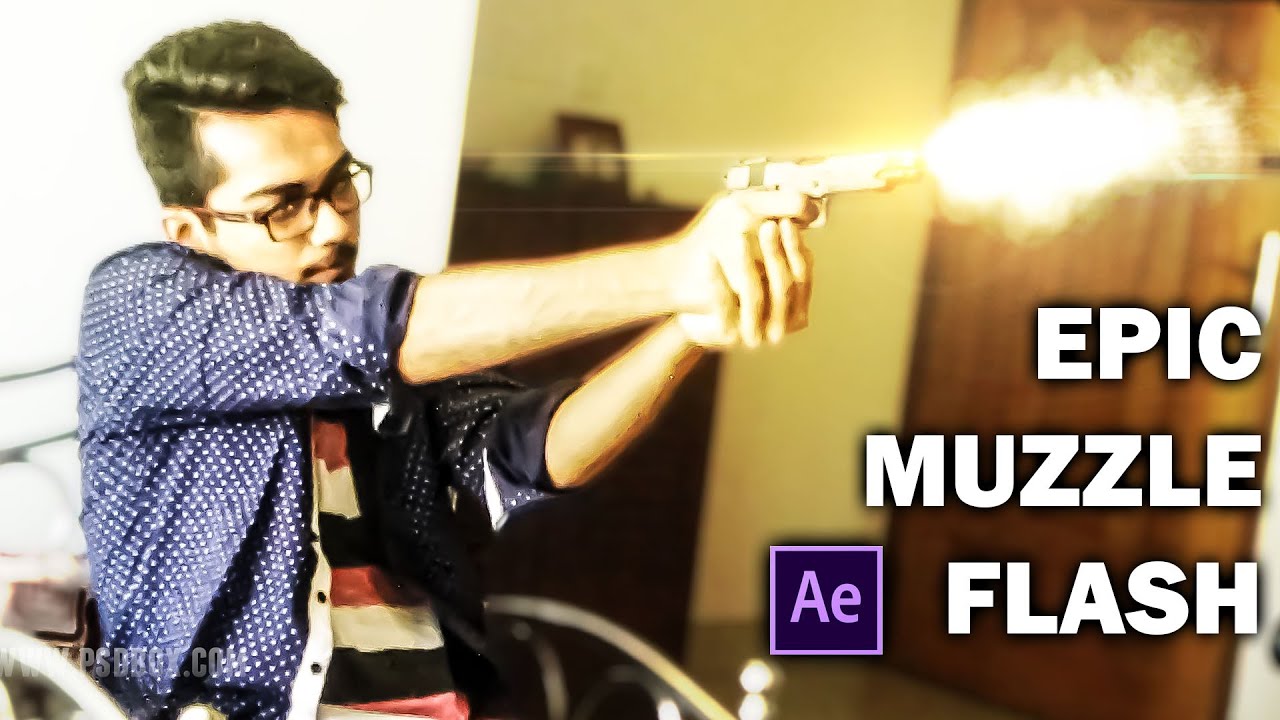 Realistic Gunshots | QUICK & EASY Muzzle Flash Tutorial | Adobe After Effects - YouTube