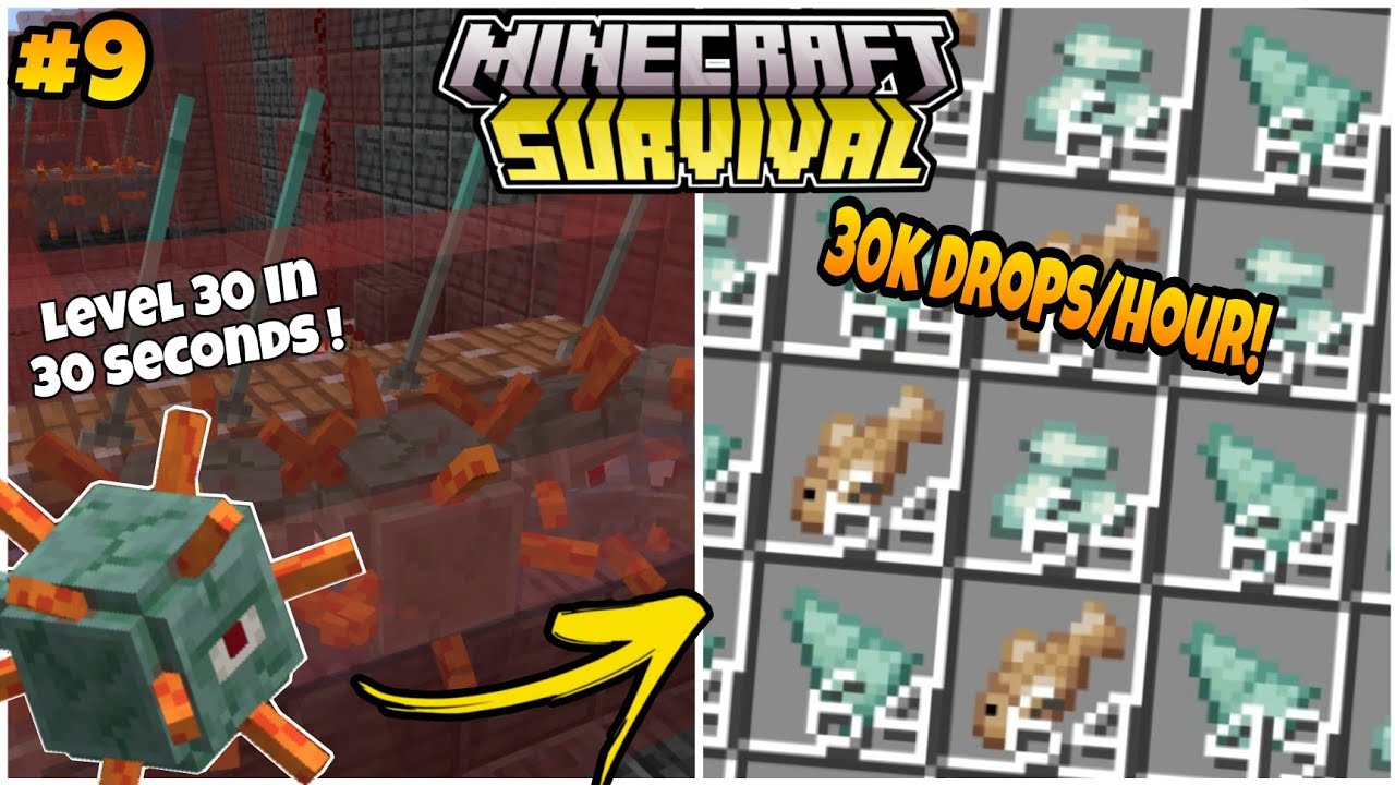 I Built An INSANE GUARDIAN FARM In Minecraft Survival (#9) - YouTube