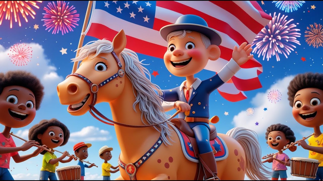 Yankee Doodle | Patriotic Kids Song 🇺🇸 | Classic American Rhyme with ...