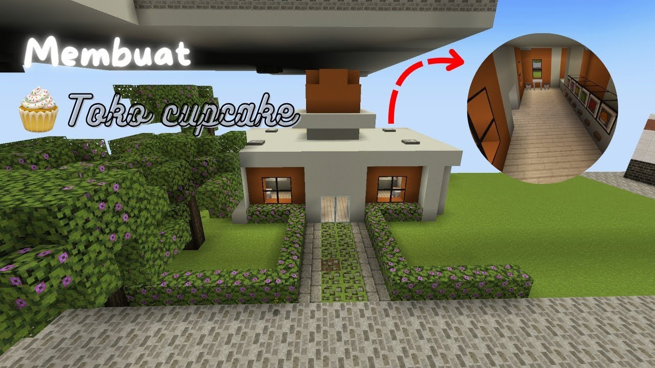 Membuat toko cupcake 🧁 | Minecraft - YouTube