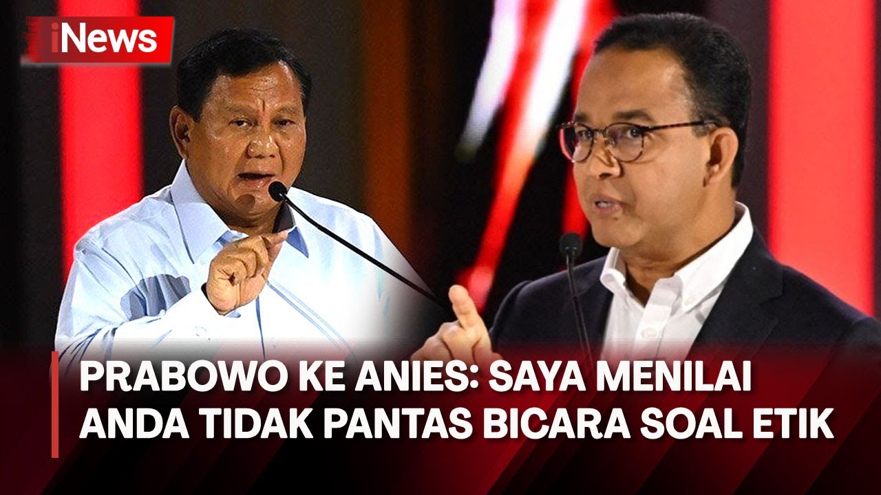 Disinggung Soal Etik oleh Anies, Prabowo: Saya Menilai Anda Tidak ...