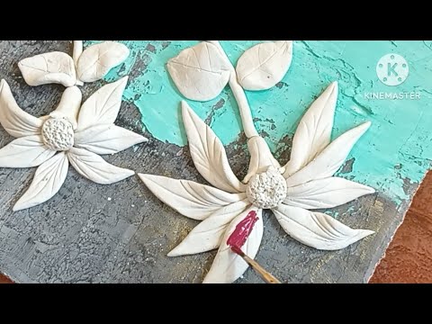 Wallputty craft ideas/ putty work/clay crafts/3d art - YouTube