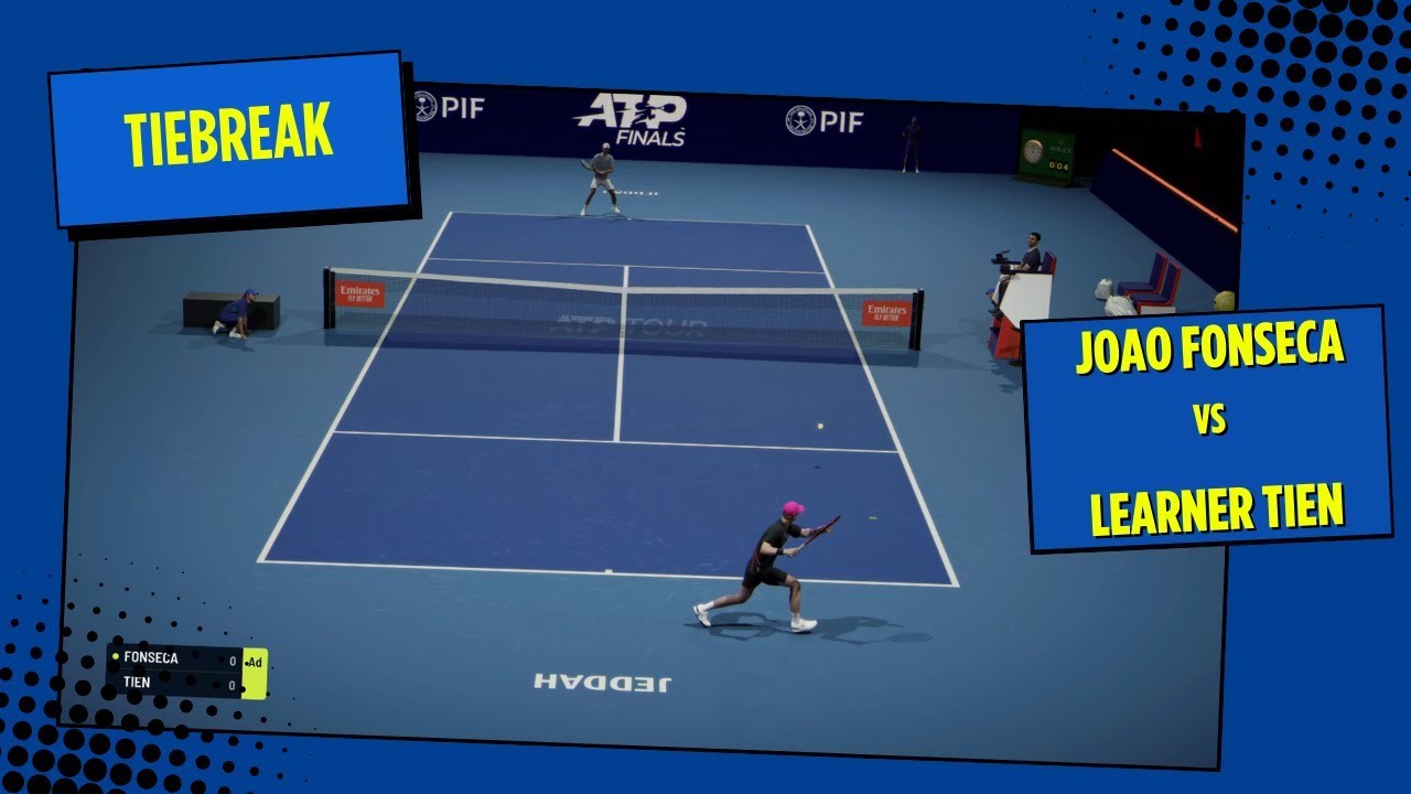 TIEBREAK | Joao Fonseca VS Learner Tien | Next Gen ATP Finals ...