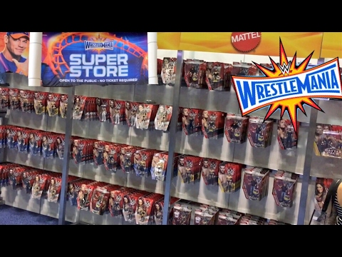 WWE WRESTLEMANIA SUPERSTORE FIGURE HUNT! SHOPPING FOR AJ STYLES ...