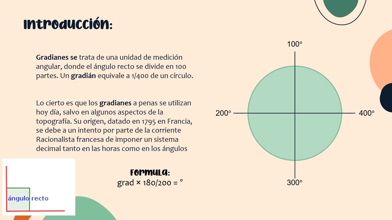 conversion gradianes a grados ejemplos - YouTube