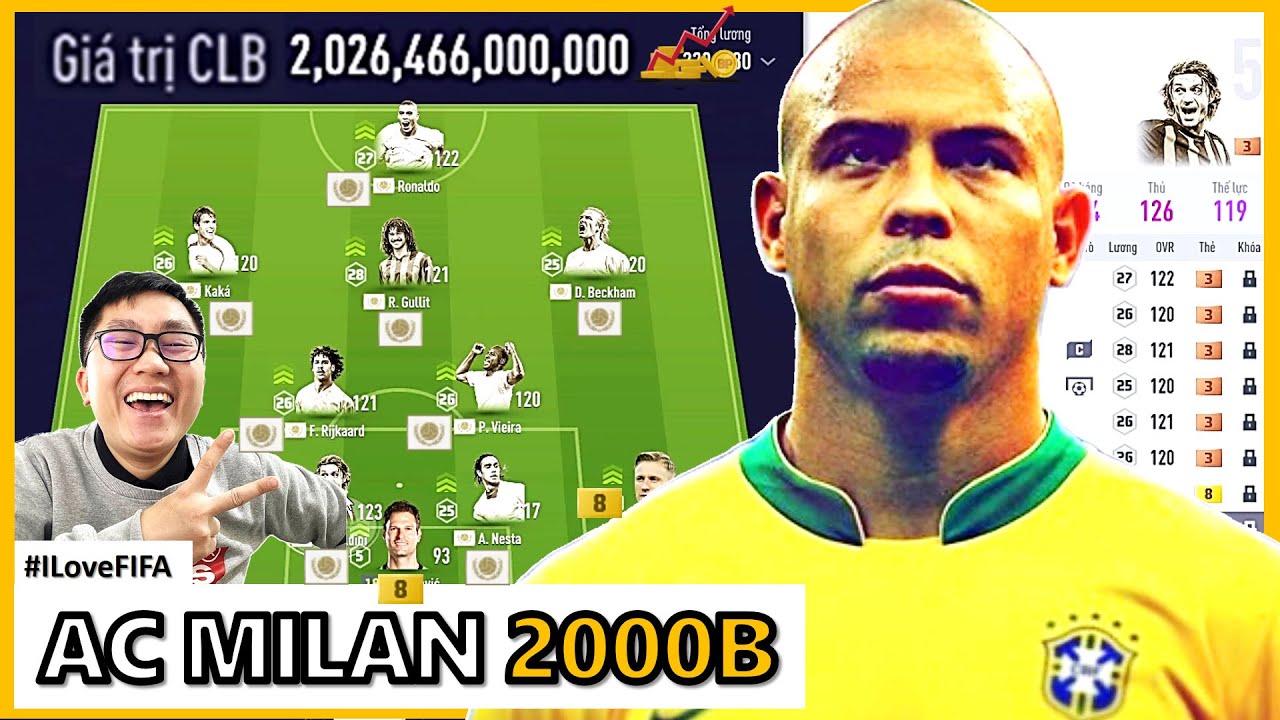 2000 Tỷ Siêu Đội Hình AC MILAN FULL ICON Cực Khủng Với RÔ BÉO, GULLIT ...