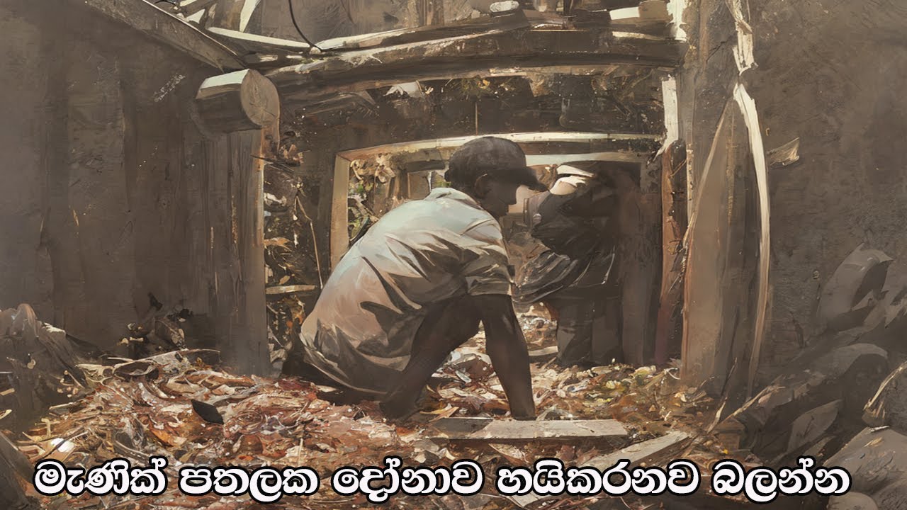 මැණික් පතලක දෝනාව හයිකරනව බලන්න I sri lanka gem mining underground ...