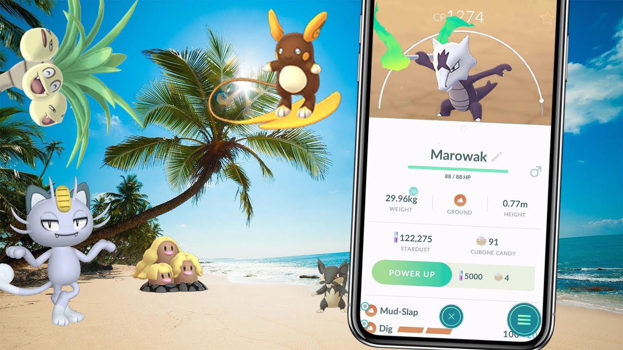 כל צורות אלולה שבפוקימון גו כולל שיינים // All alolan forms in Pokémon ...