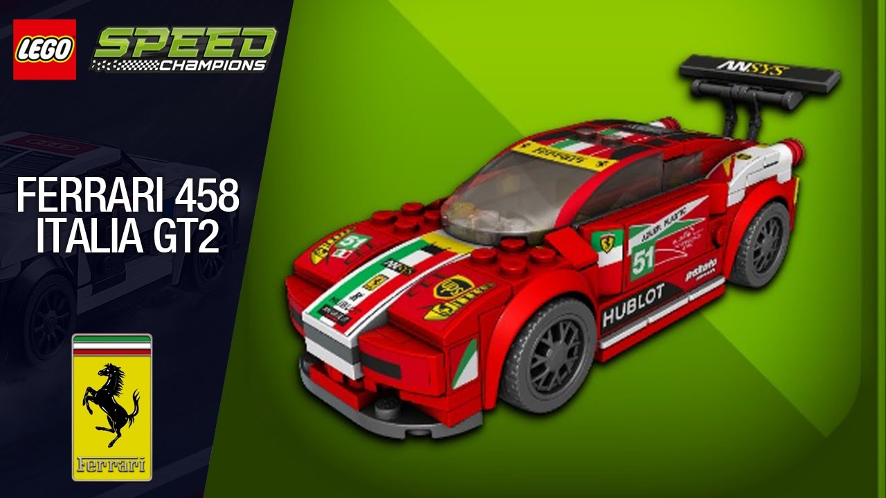 Lego: Speed Champions - Ferrari 458 Italia GT2 - YouTube