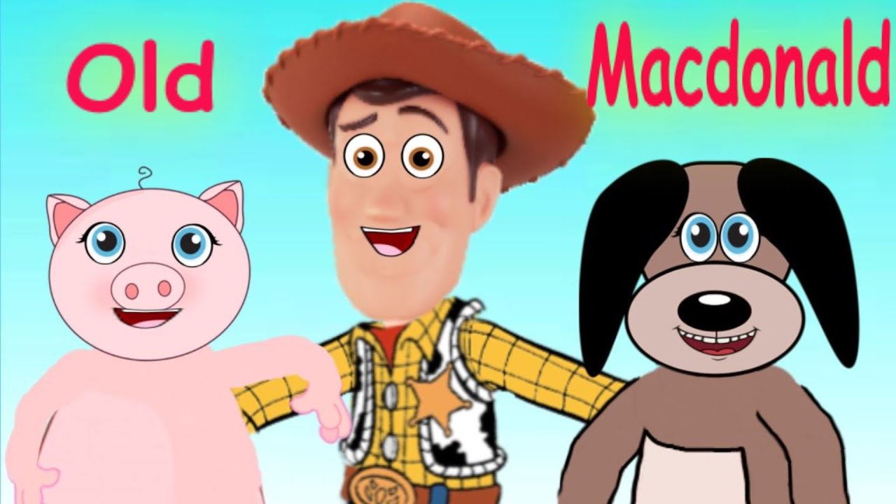 Old Macdonald HAD A FARM Kids Song Lyrics Karaoke with farm animals ...