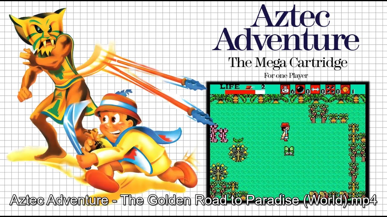 Aztec Adventure Sega Master System Video Theme 4-3 and 16-9 - YouTube
